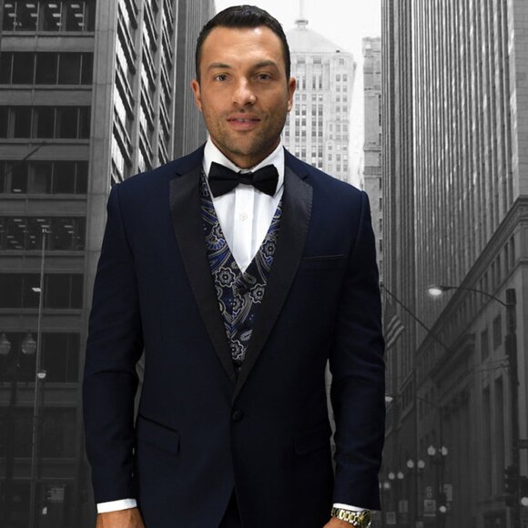 Statement | Suits & Blazers | Mens Vested One Button Notch Lapel Wool ...